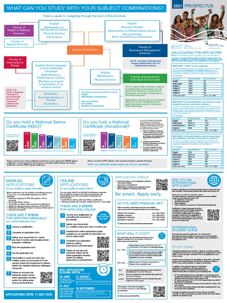 CPUT Prospectus 2020 | Download Free PDF | Teaching Mathematics | Science