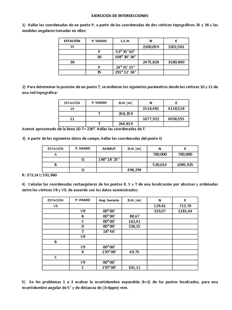 Ejercicios de Intersecciones PDF | PDF | Enseñanza de matemática