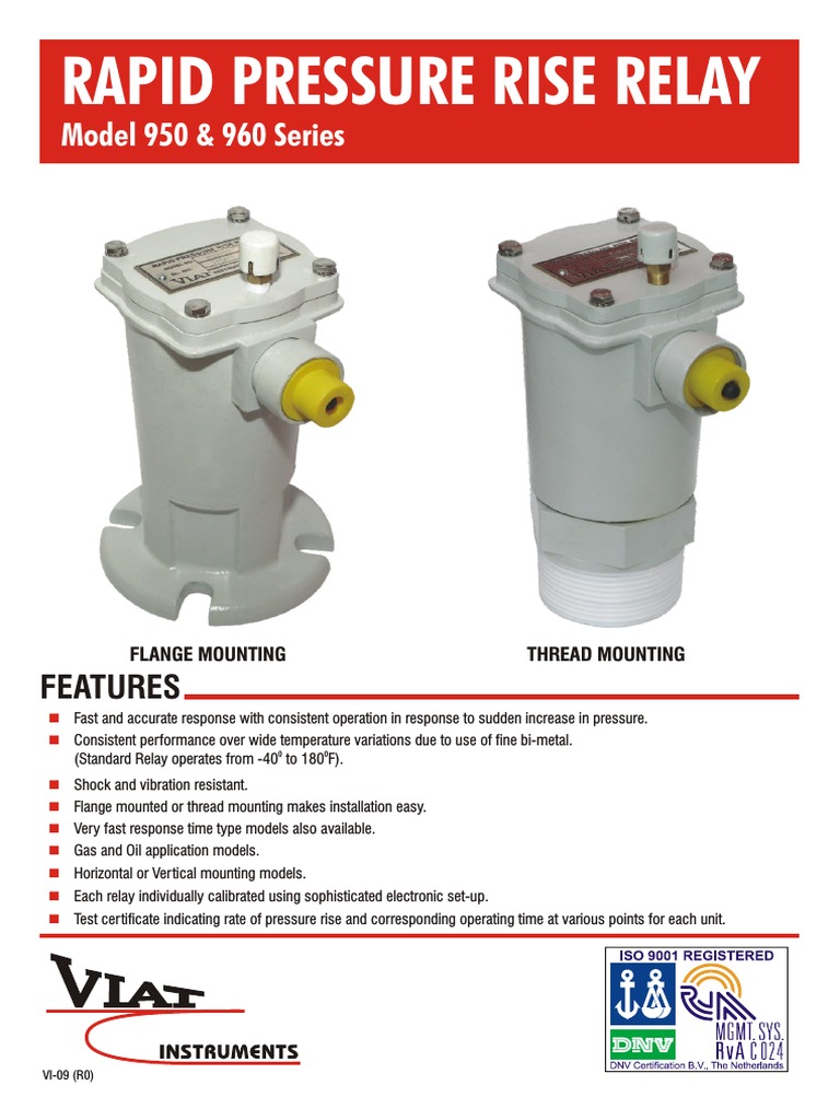 Rapid Pressure Rise Relays | PDF | Relay | Valve