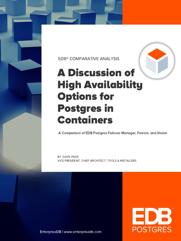 HA Options For Postgres in Containers | PDF | System Software | Digital ...