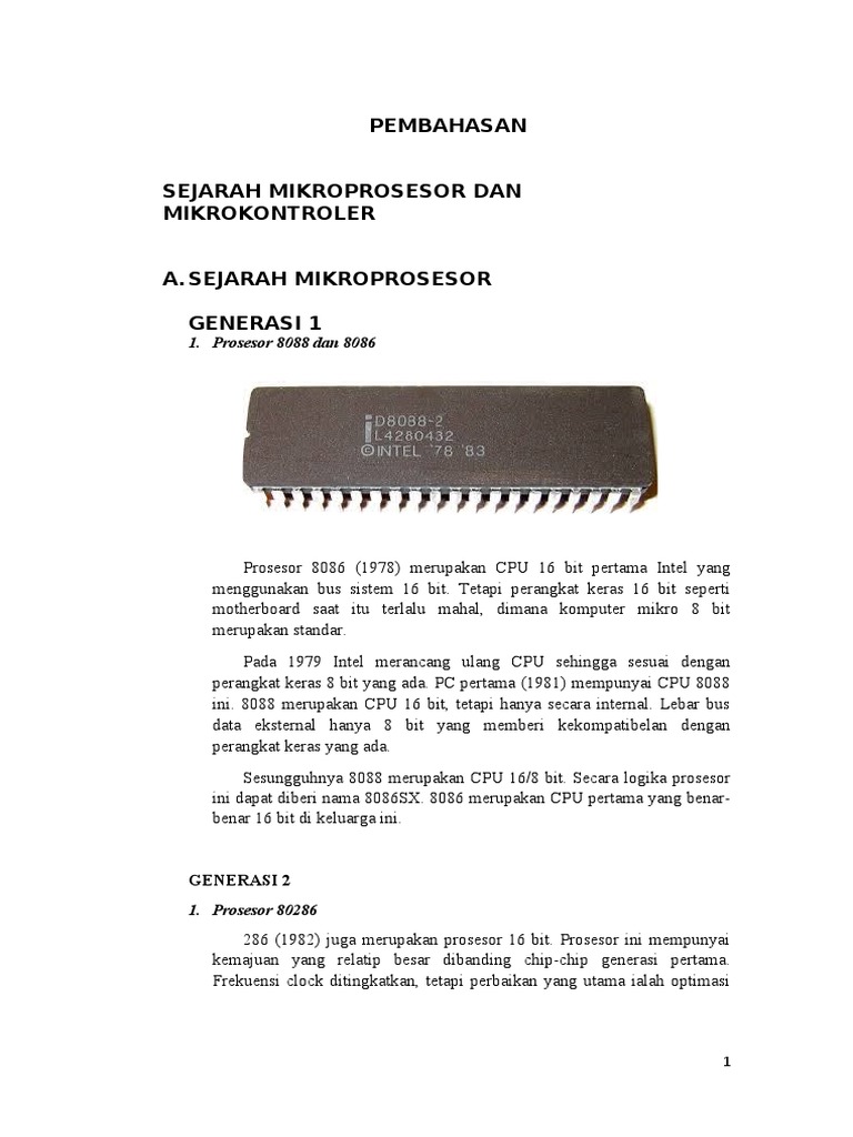 Makalah Tentang Mikroprosesor Dan Mikrokontroler | PDF
