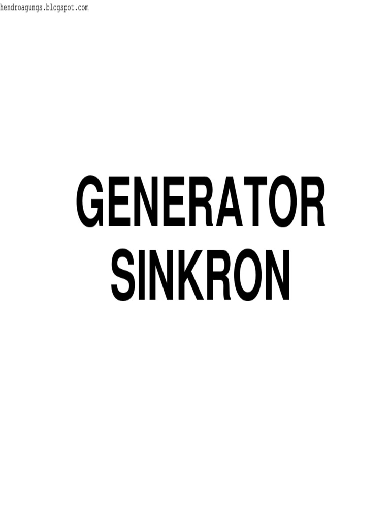 Materi 4 GENERATOR SINKRON PDF | PDF