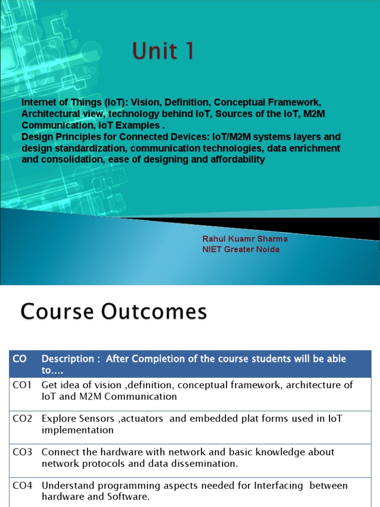 Unit 1 | PDF | Internet Of Things | Embedded System