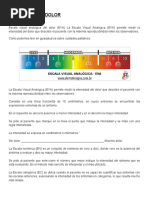 Uso de la Escala Visual Análoga (EVA) | PDF | Dolor | Terapia