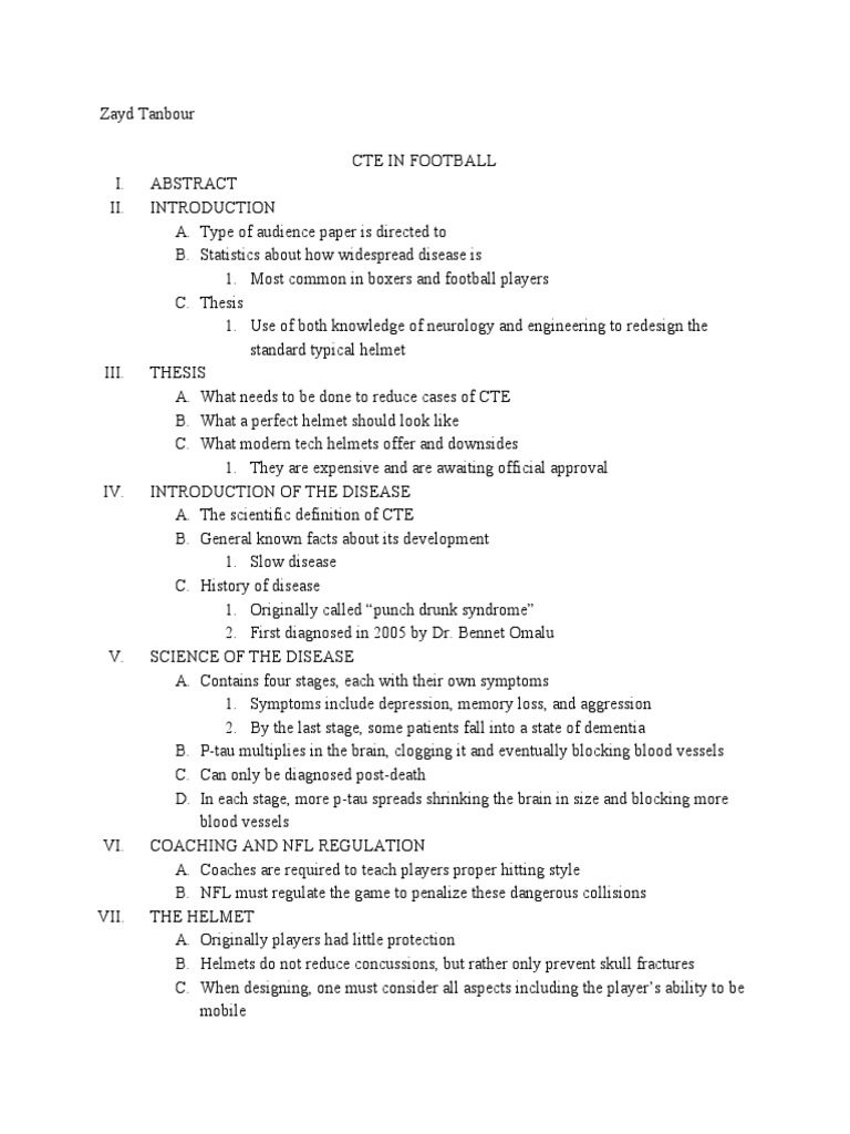 Zayd Tanbour - Final Draft of Research Outline | PDF | Chronic ...