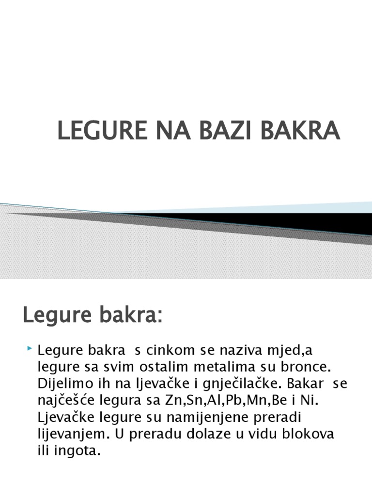 Legure Na Bazi Bakra | PDF