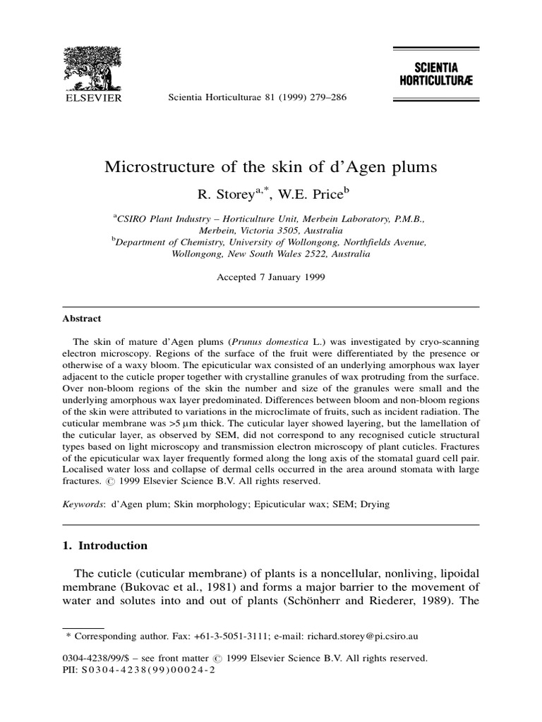 Microstructure of Plum Skin PDF | PDF | Electron Microscope | Scanning ...
