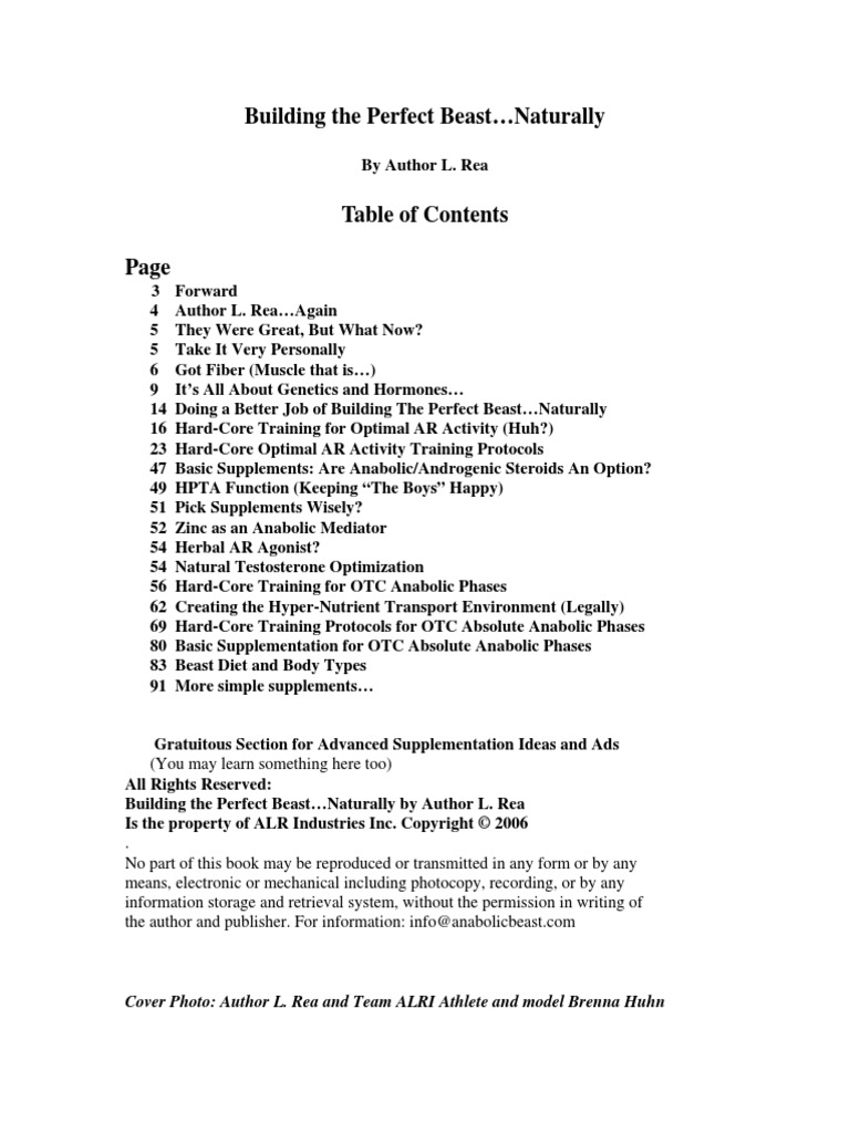 Build The Perfect Beast Naturally PDF | PDF | Insulin Like Growth ...