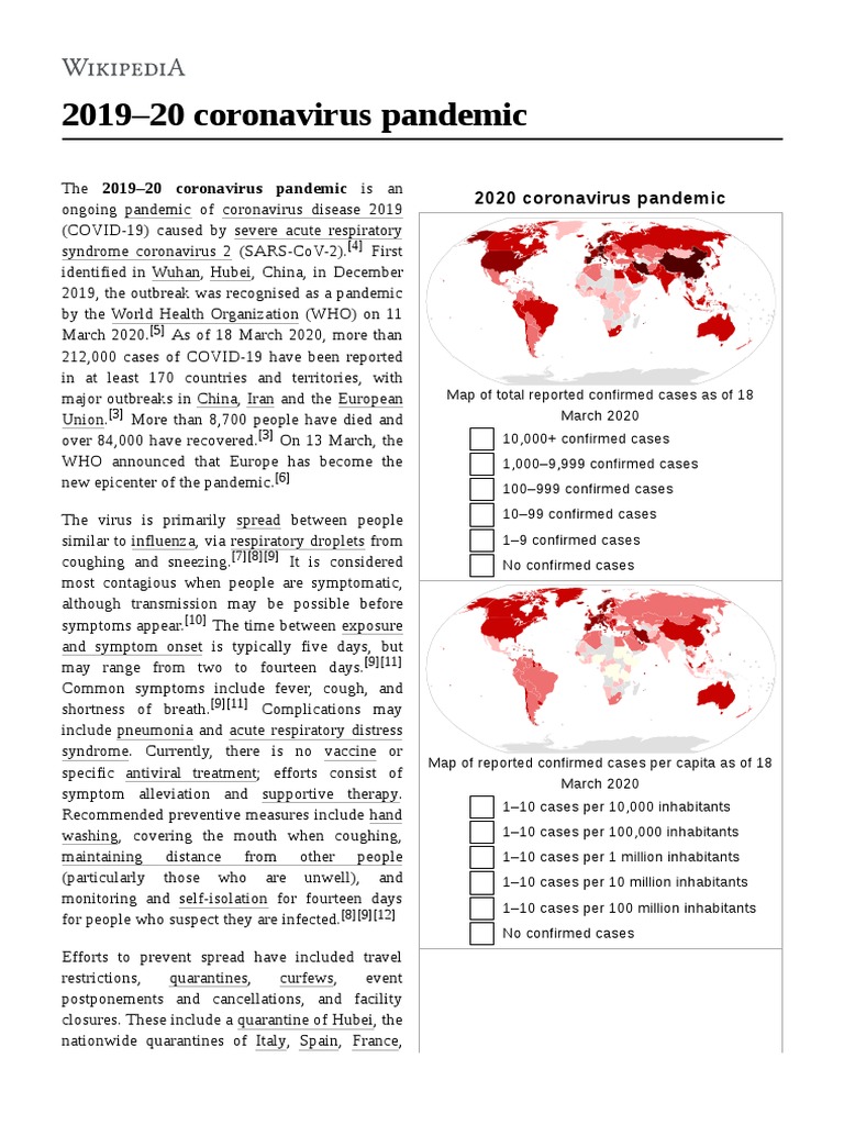 2019 20 Coronavirus Pandemic Pdf Public Health Diseases And Disorders