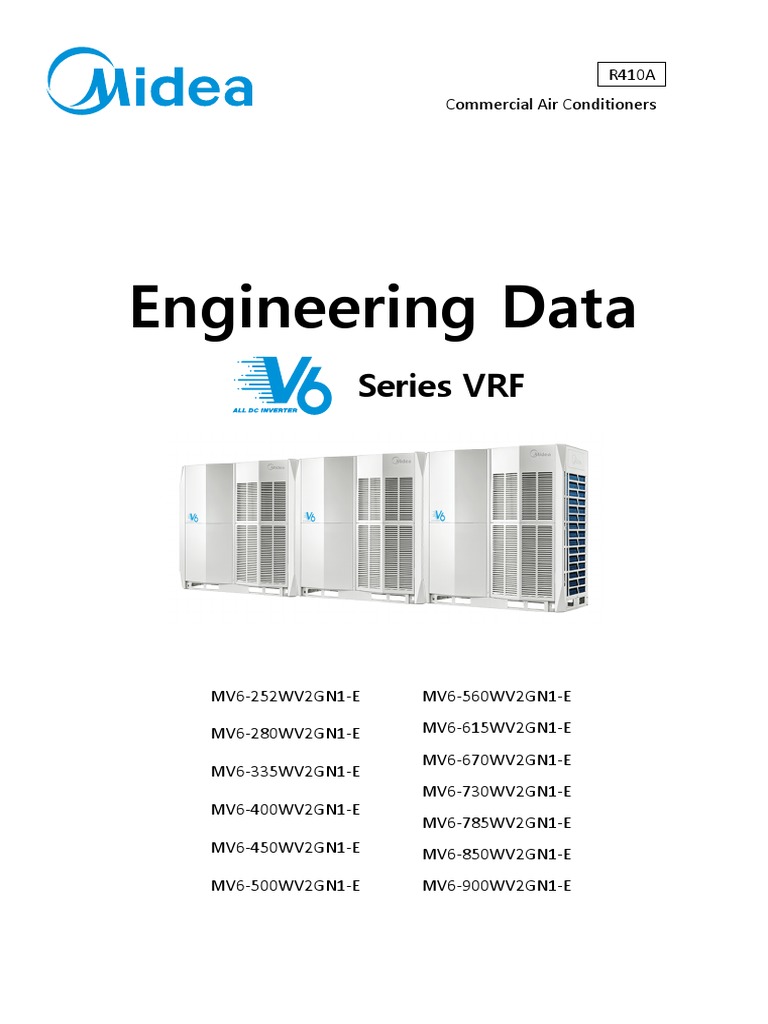 VRF V6 Engineering Data Book (EU) | PDF | Duct (Flow) | Power Supply
