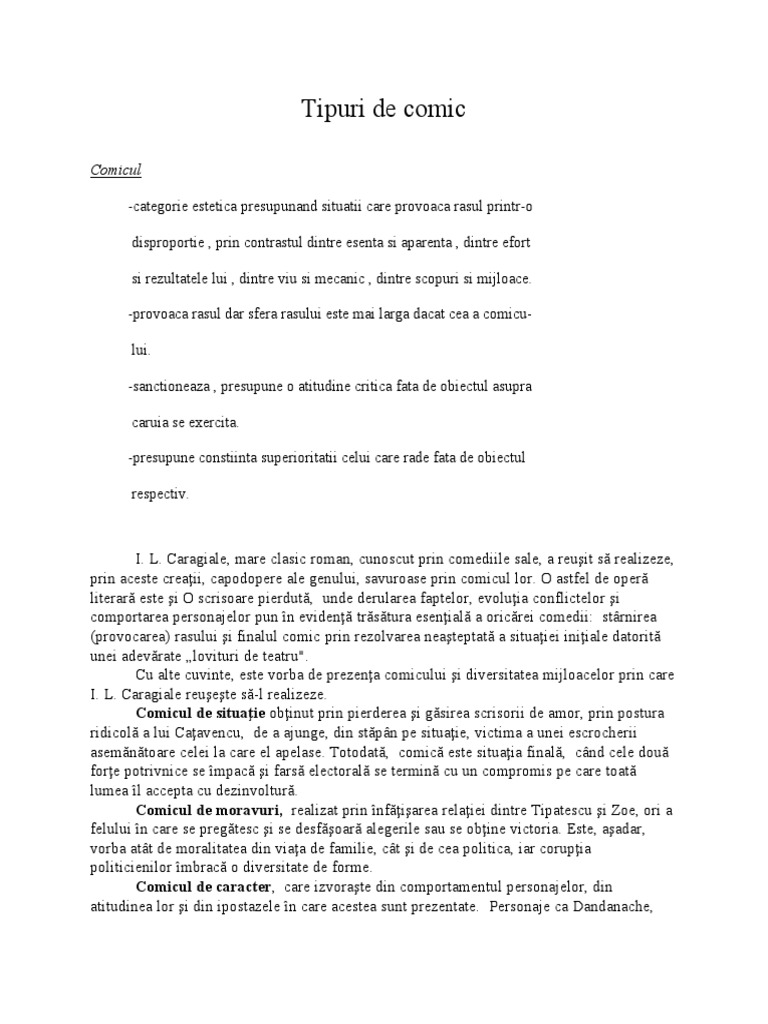 Tipuri de Comic | PDF