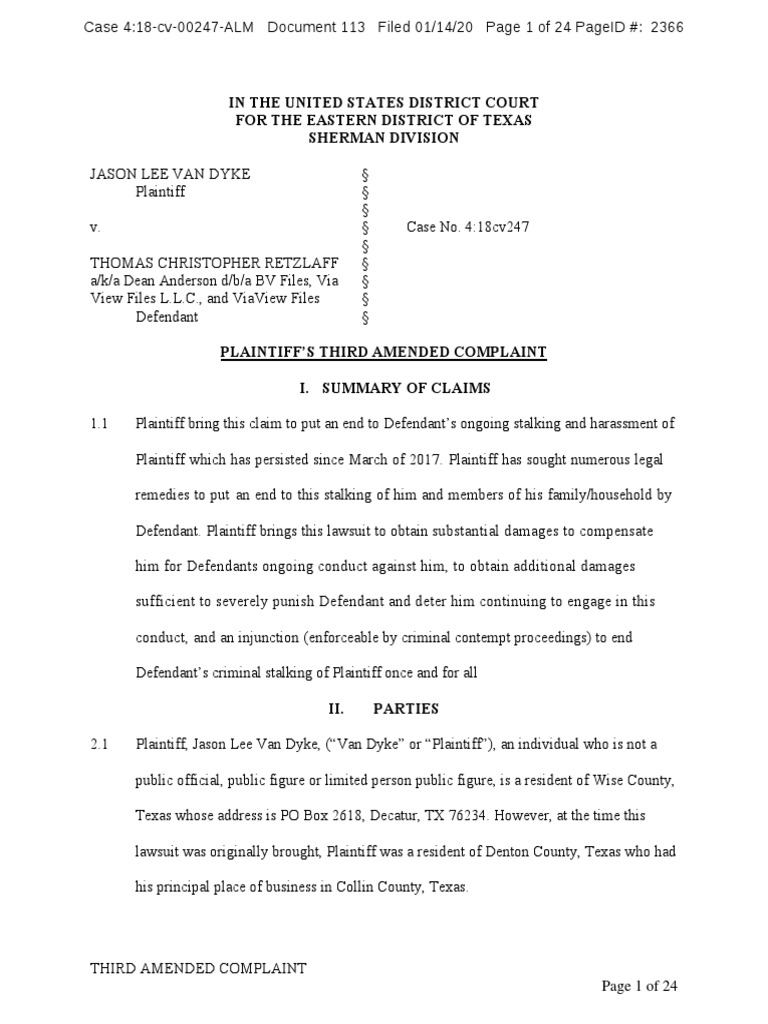 Legal Battle Over Stalking Claims | PDF | Defamation | Lawsuit
