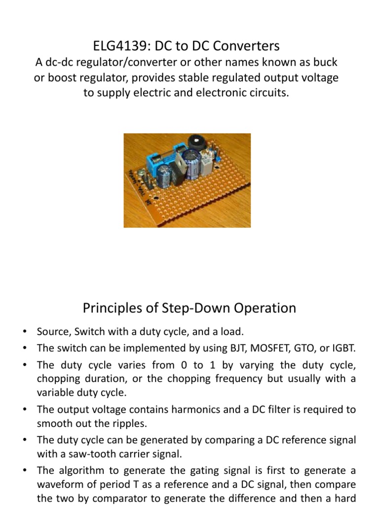 DC To DC Converters | PDF | Electrical Components | Electrical Circuits