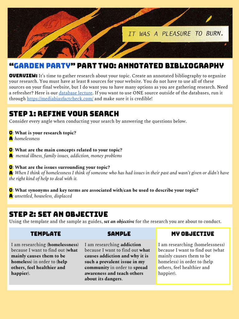 KT Garden Party Part II Annotated Bibliography | PDF | Homelessness ...