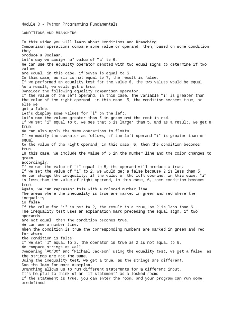 Module 3 - Python Programming Fundamentals | PDF | Data Type | Class ...