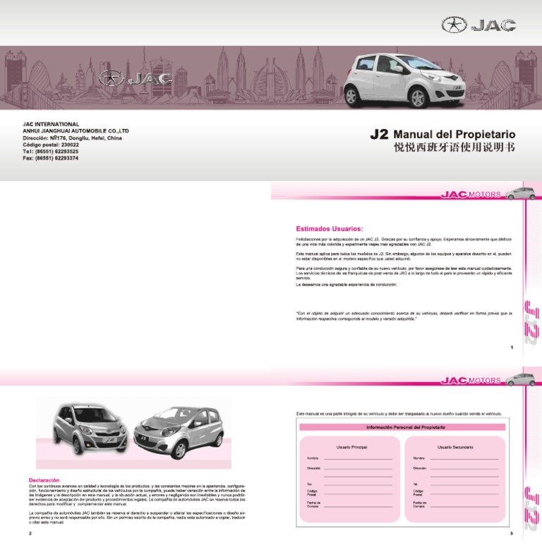 Manual Jac J2 PDF | PDF