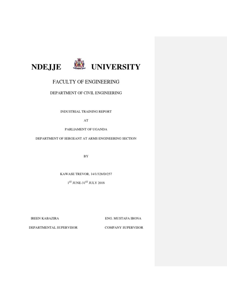 Civil Engineering Internship Report (PARLIAMENT) | PDF | Toilet | Concrete