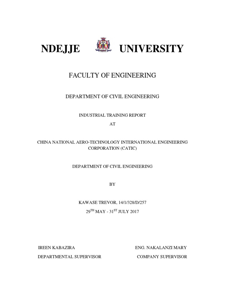 Civil Engineering Internship Report at CATIC | PDF | Beam (Structure ...