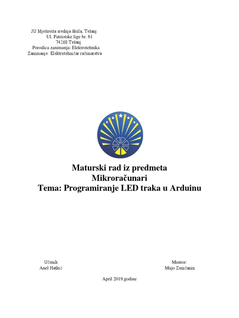 Programiranje Led Trake U Arduinu | PDF