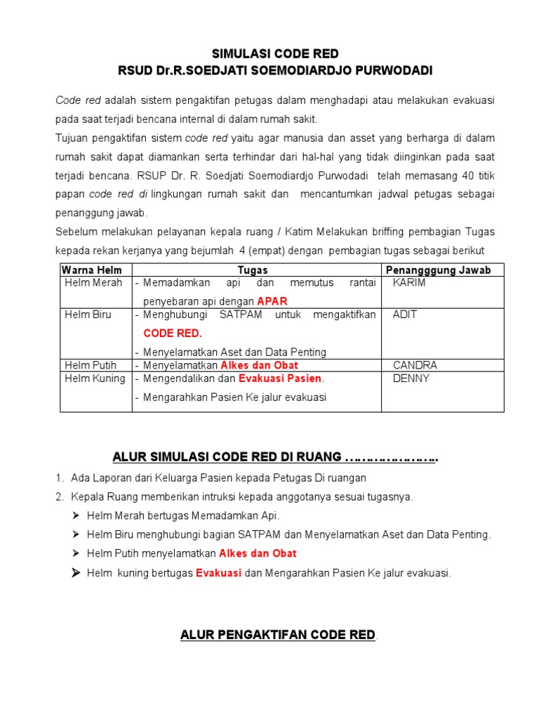 Simulasi Code Red Rsud | PDF | Sains & Matematika