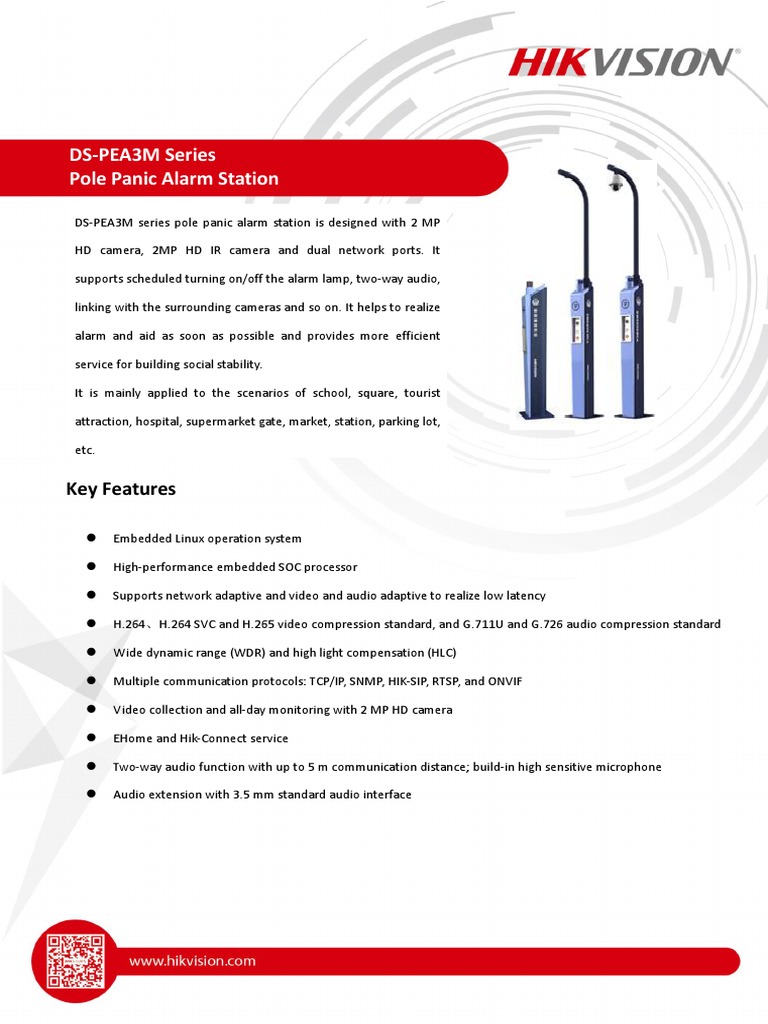 Pole Panic Alarm Station (DS-PEA3M) | PDF | Computer Network | Computer Architecture