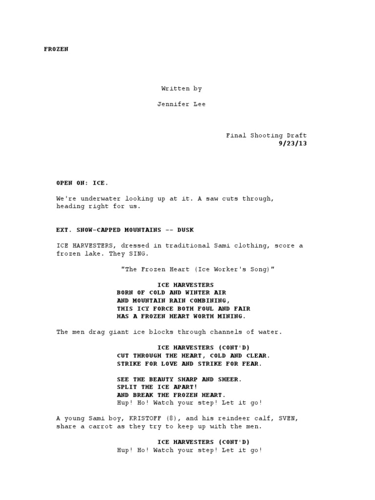 Script Frozen | PDF | Nature