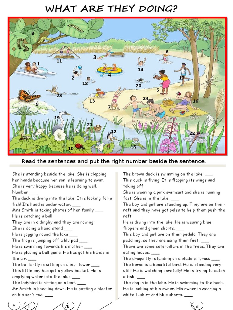 What Are They Doing at The Lake Picture Description Exercises - 98791 ...