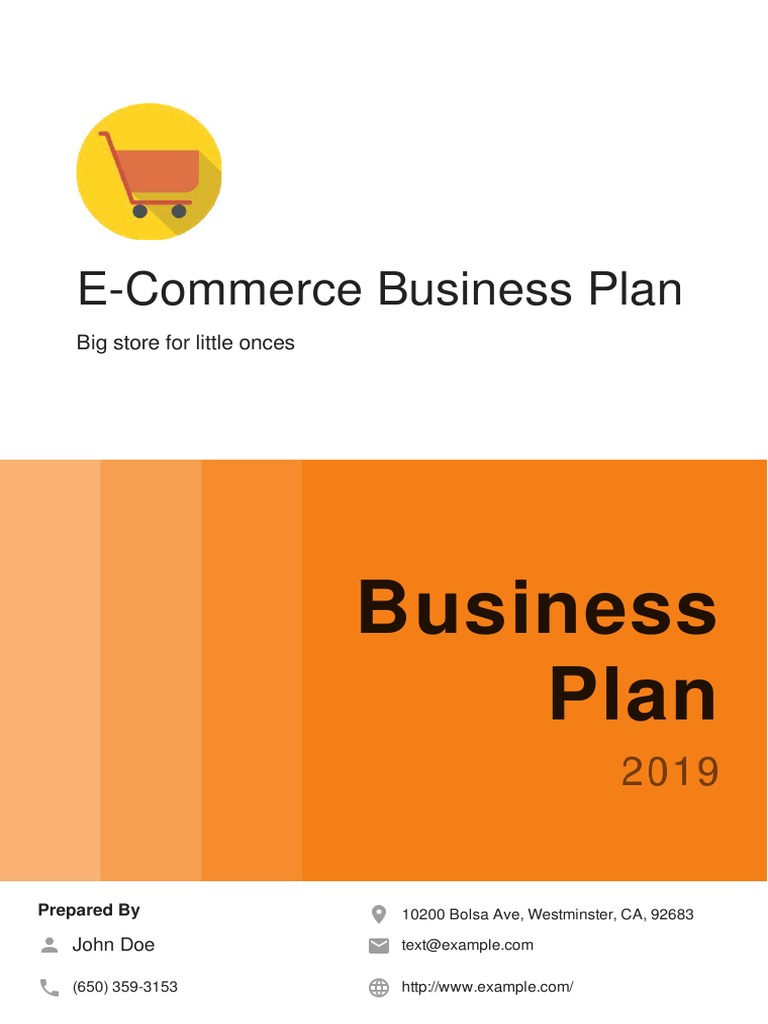 E Commerce Business Plan Example PDF Websites Expense