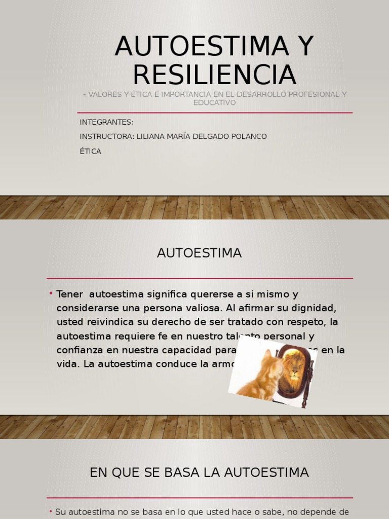 Autoestima y Resiliencia en Educación | PDF | Resiliencia psicológica ...