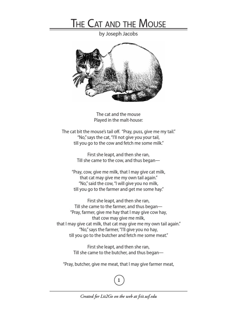 Fairy Tales and Other Traditional Stories The Cat and The Mouse | PDF ...