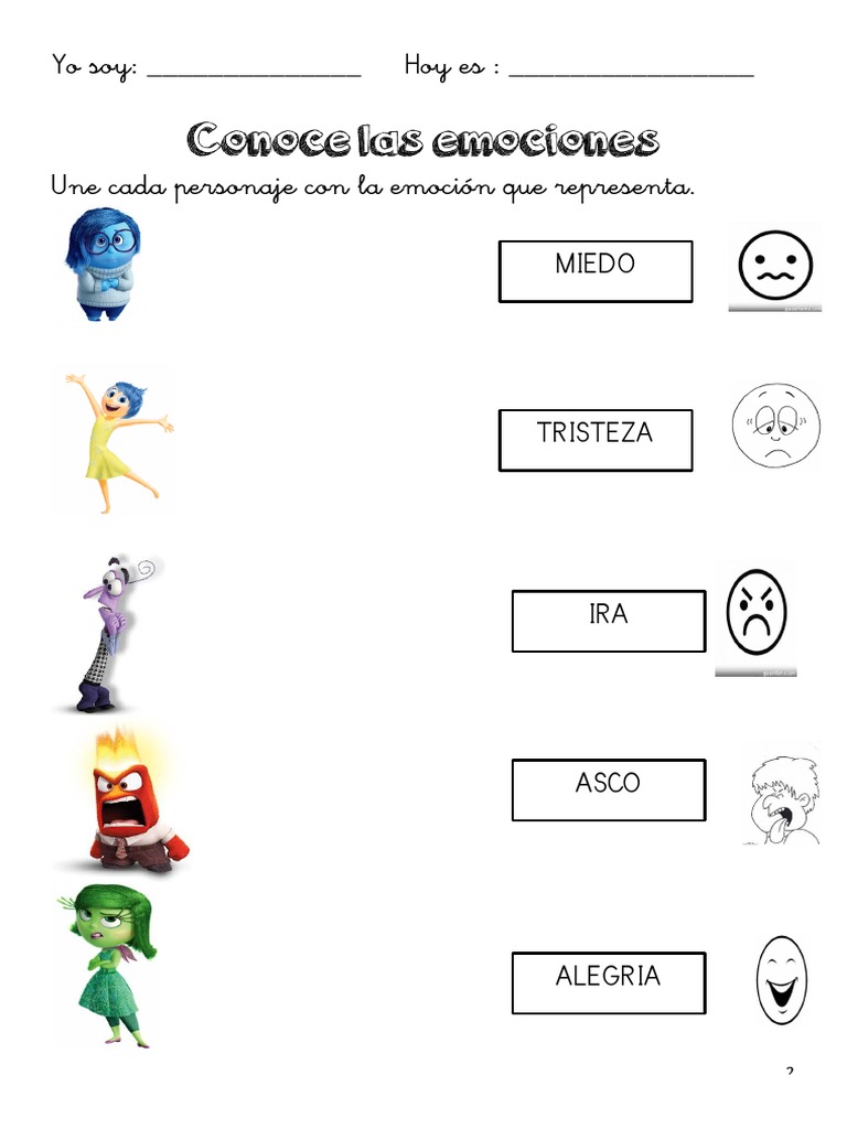 Actividades de emociones para imprimir | PDF
