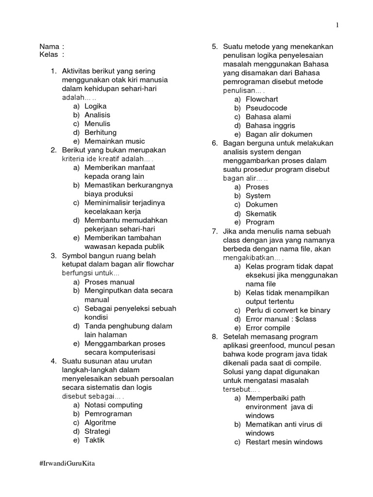 Soal Simdig 2020 by Ir | PDF