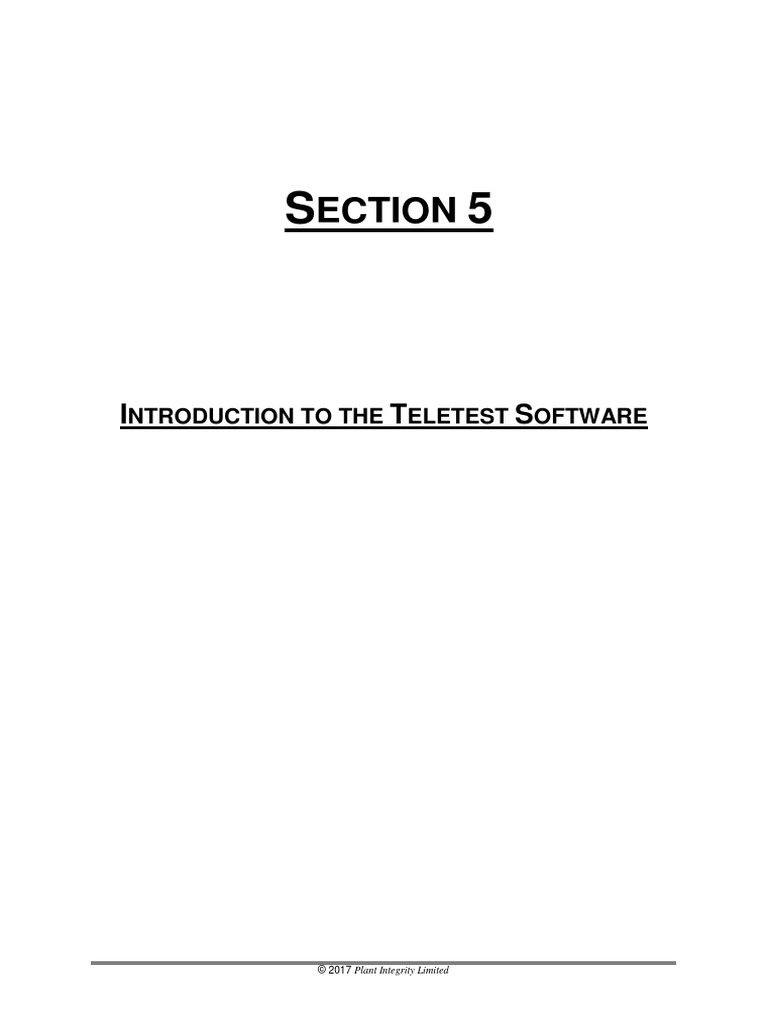 CN-5-Section 5 Introduction To The Teletest Software Rev0.1 | PDF ...
