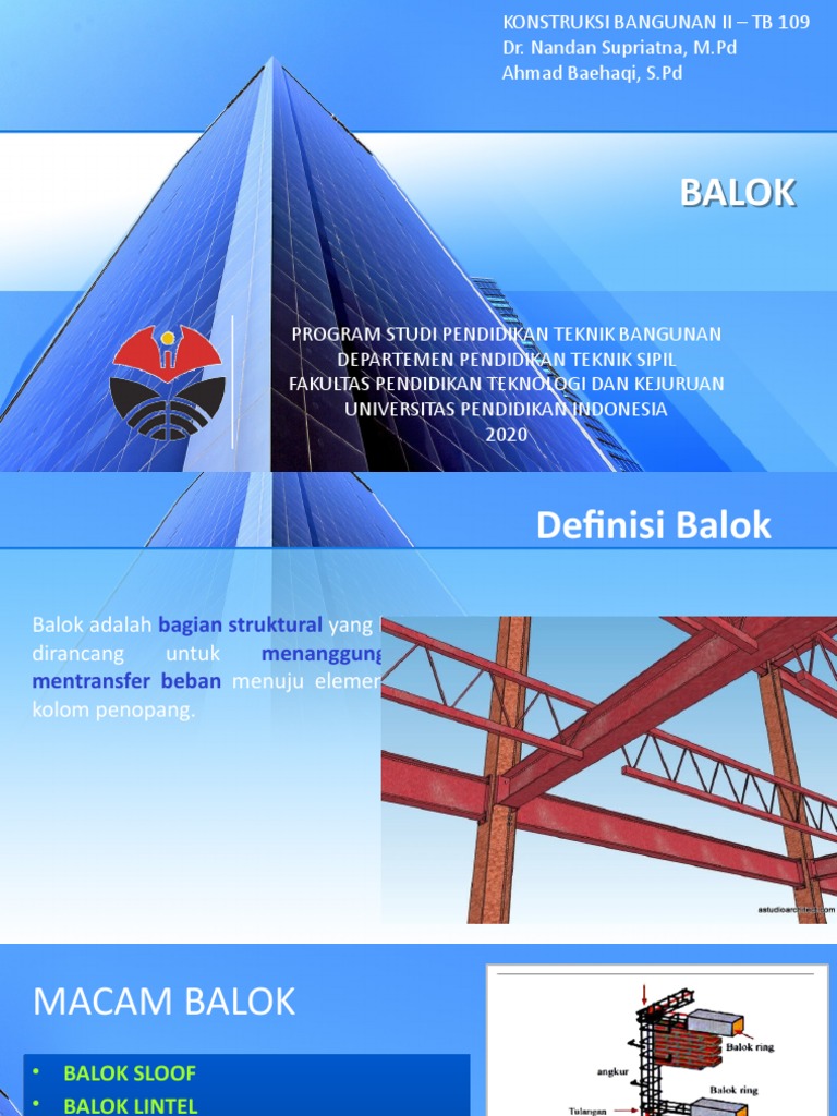 Konstruksi Bangunan (Balok) | PDF