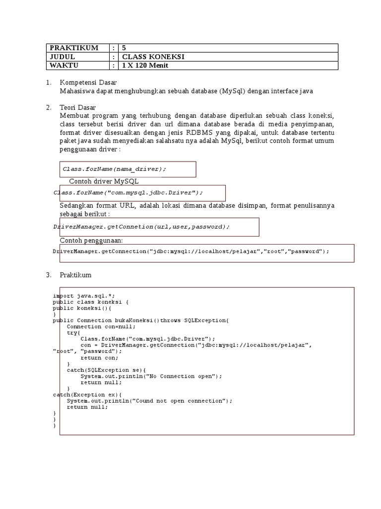 5 Class Koneksi | PDF