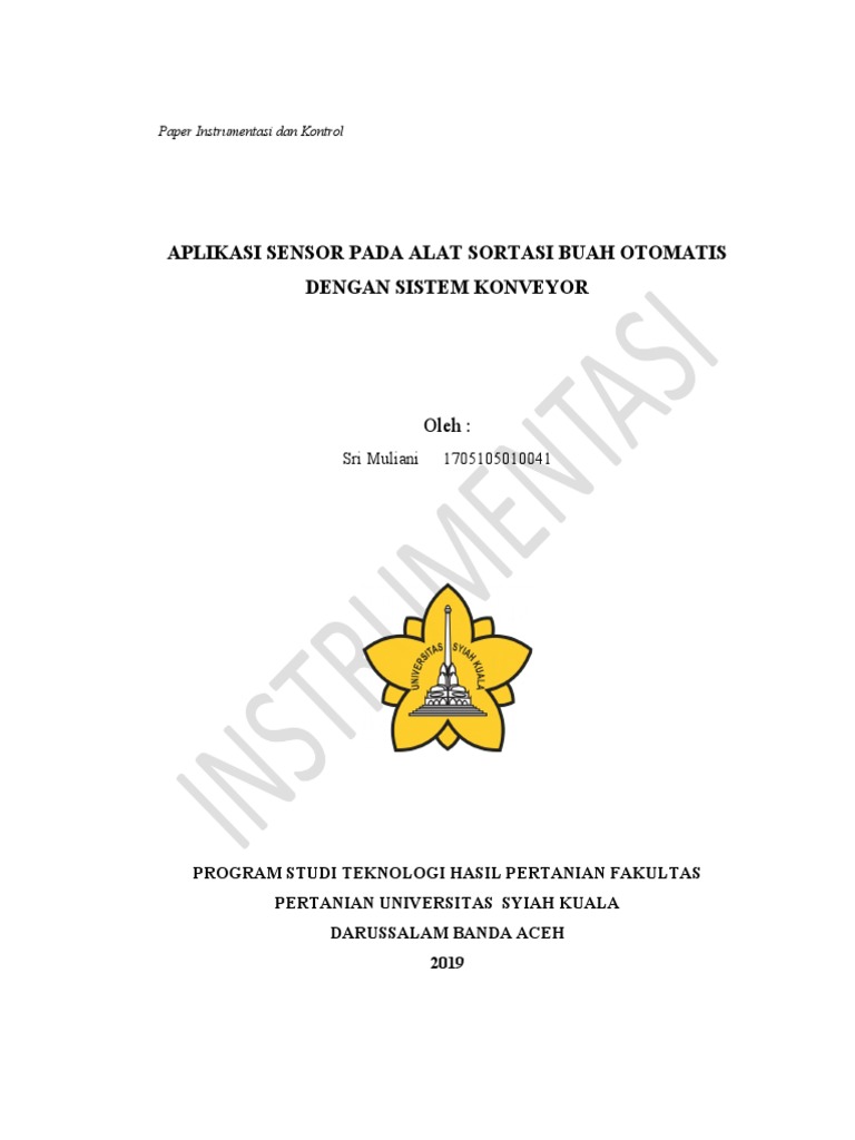 PAPER INSTRUMENTASI (Alat Sortasi Buah) | PDF