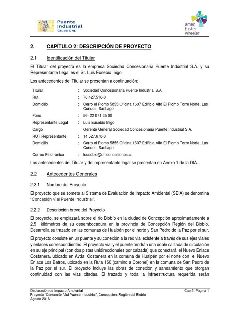f3b E40135 Cap 2 Proyecto Ago2016 Rev.0 | PDF | Calle | Puente
