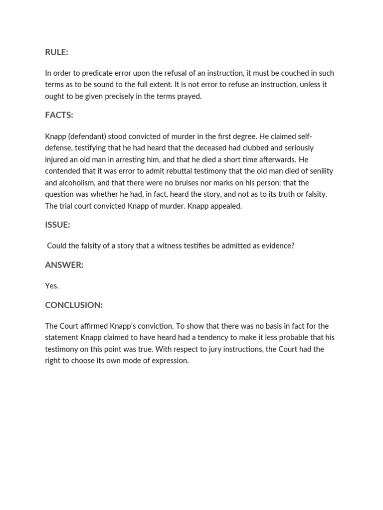 Knapp | PDF | Plea | Arraignment