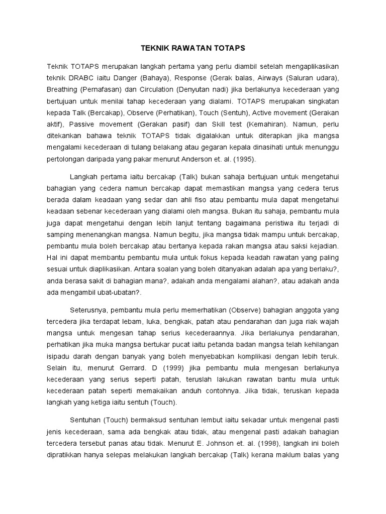Teknik Rawatan Totaps | PDF | Kesehatan Holistik