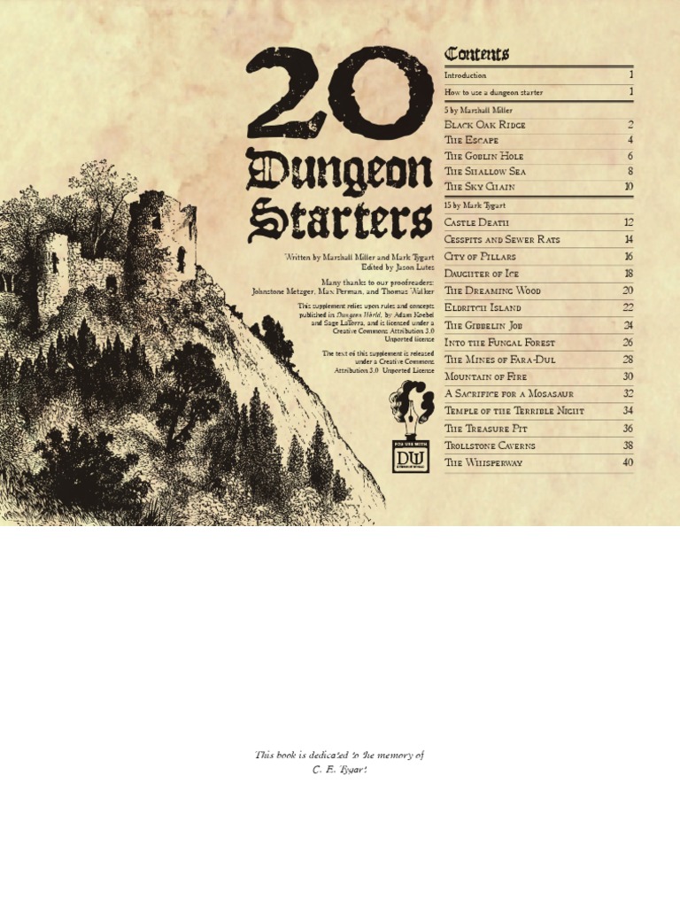 20 Dungeon Starters PDF | PDF | Fairies | Nature