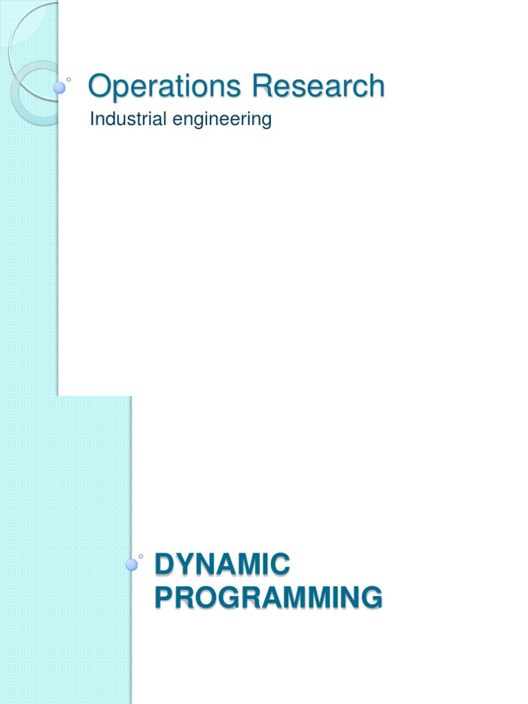 Dynamic PDF | Download Free PDF | Dynamic Programming | Mathematical ...