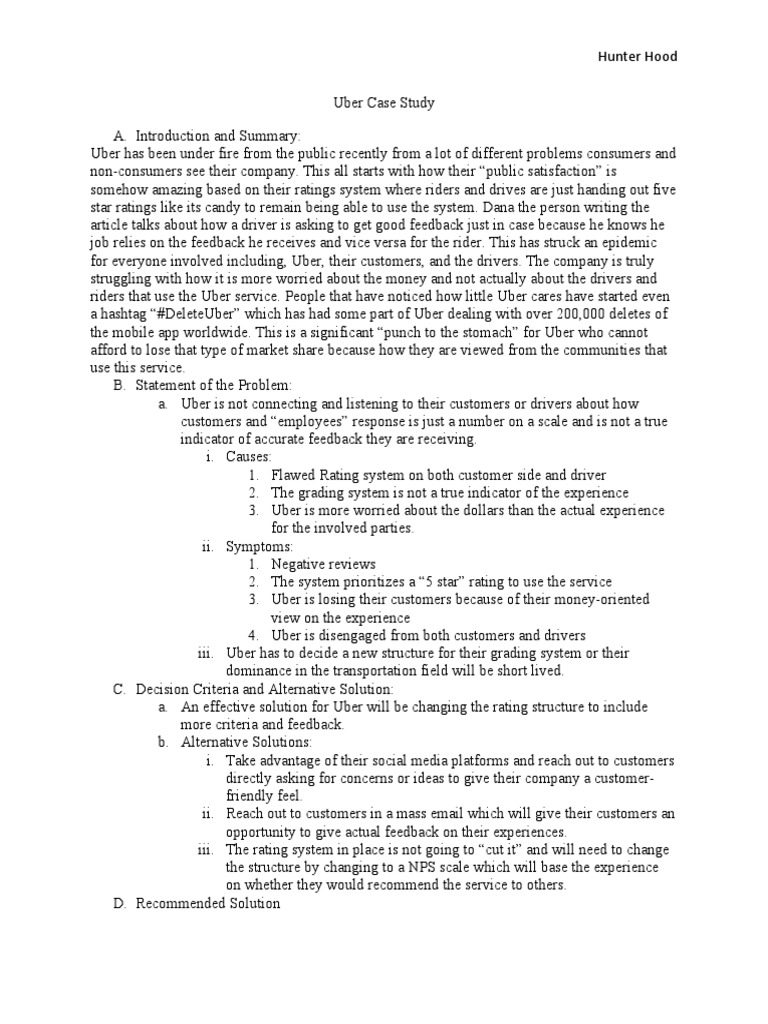 Uber Case Study | PDF | Marketing | Communication