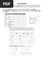 Solid Mensuration Formulas | PDF | Area | Triangle