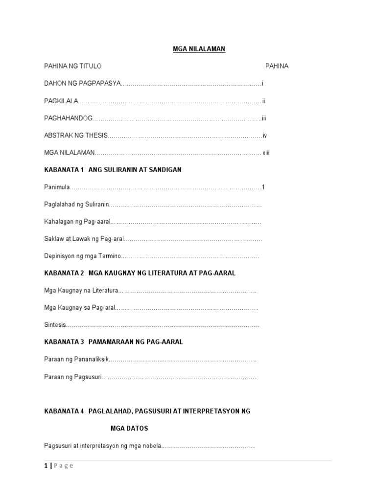 Filipino Thesis | PDF