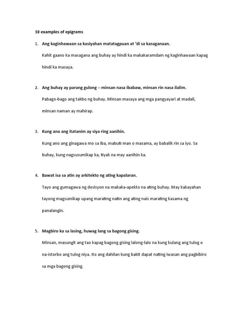 10 Examples of Proverbs or Saying | PDF