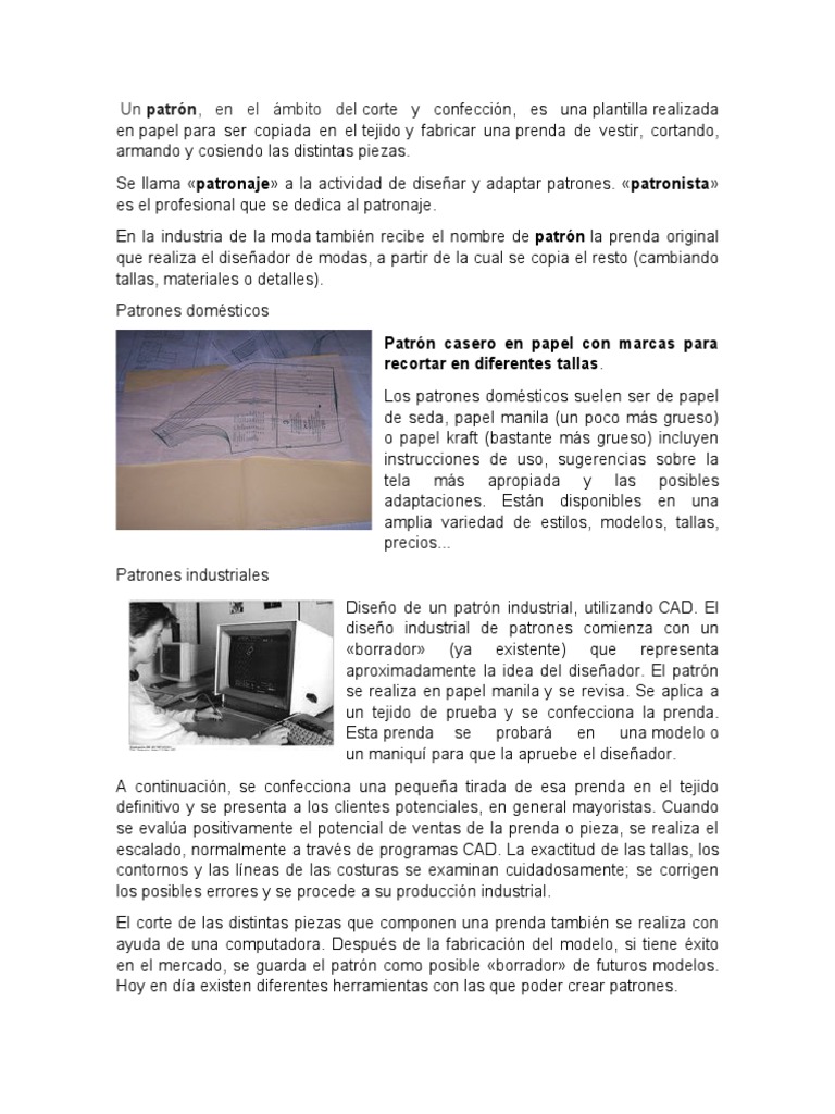 Introducción al Patronaje Textil | PDF | Sistema de coordenadas ...