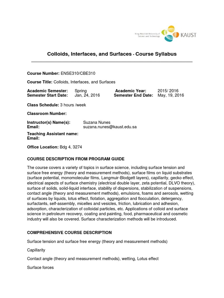Colloids Interfaces and Surfaces | PDF | Surface Science | Colloid