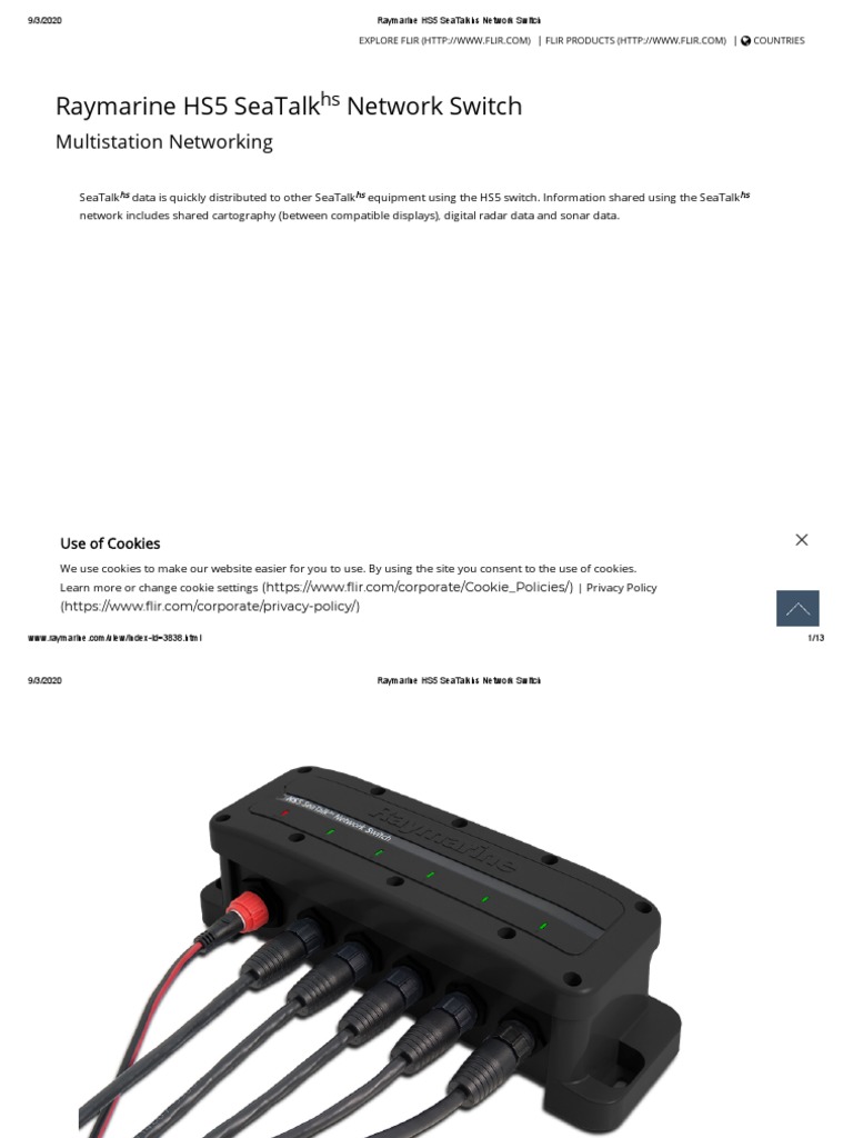 Raymarine HS5 SeaTalkhs Network Switch Datasheet PDF | PDF | Http ...