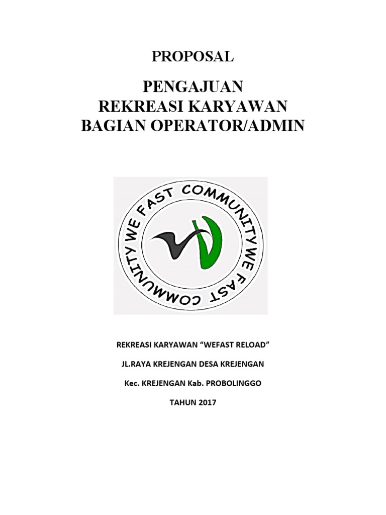 Proposal Rekreasi Karyawan Wefast | PDF