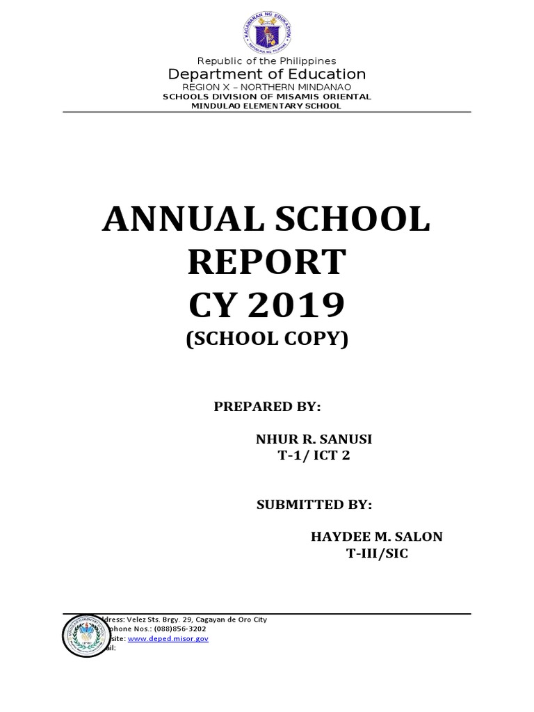 School Annual Report | PDF | Teachers | Curriculum